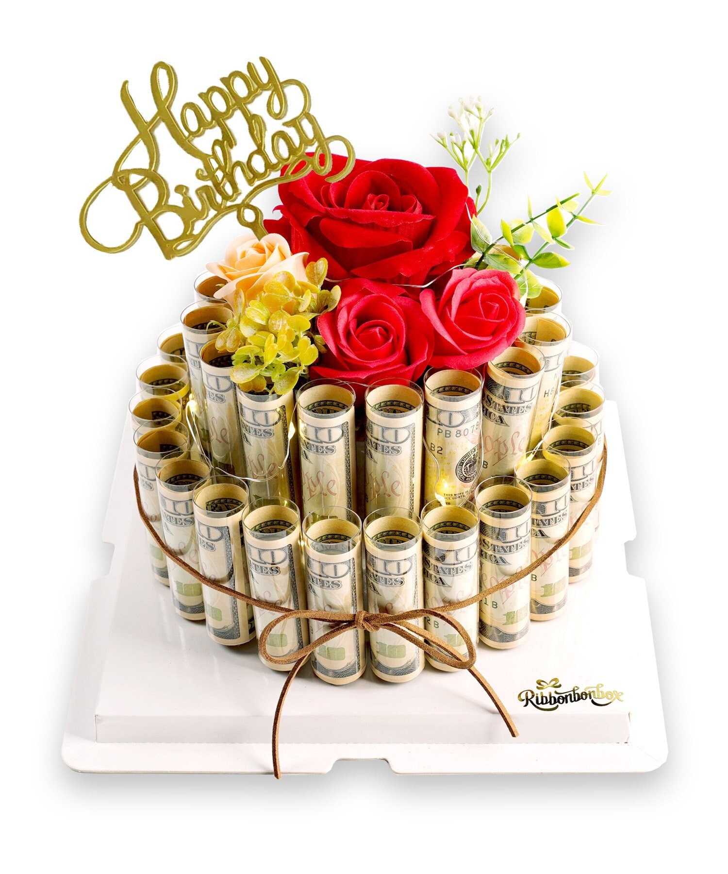 Ribbonbonbox Flower Money Cake Fake Cake Gift Box Christmas, Birthday ...