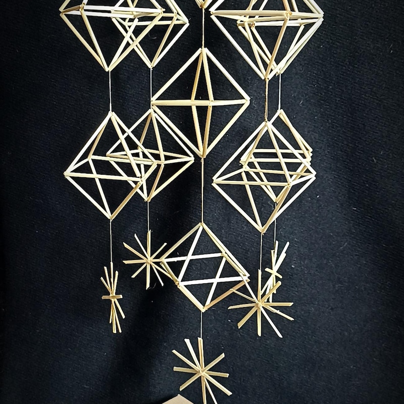 Straw Mobile Christmas - Etsy UK