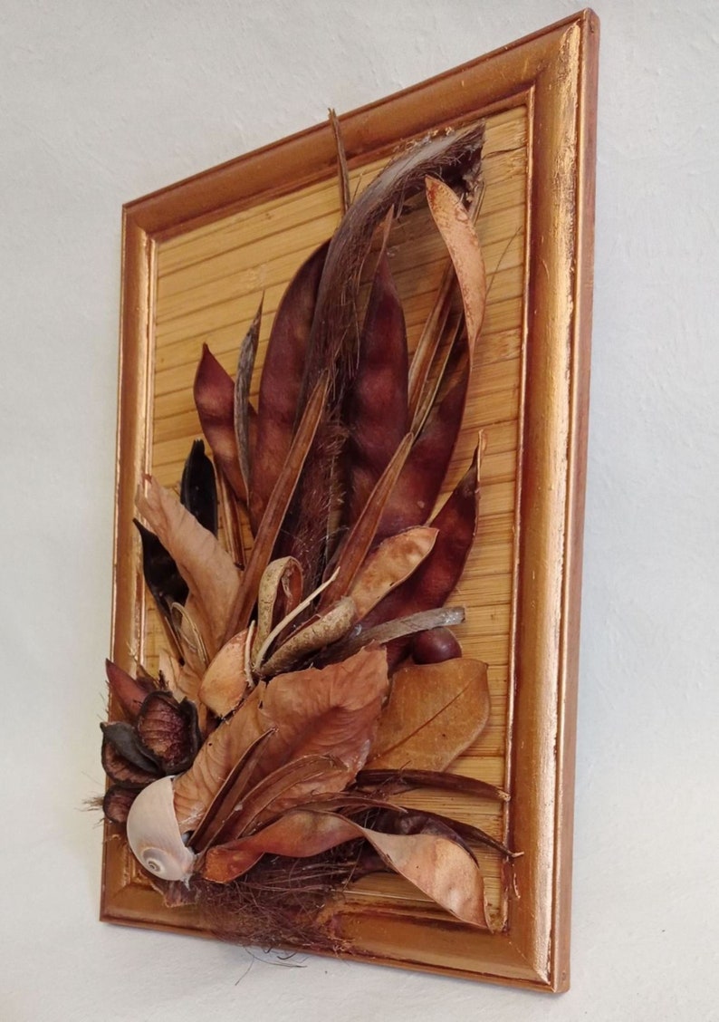 Natural Wall Art Dried Flower Framed Wall Decor Floral Art Wall Art ...