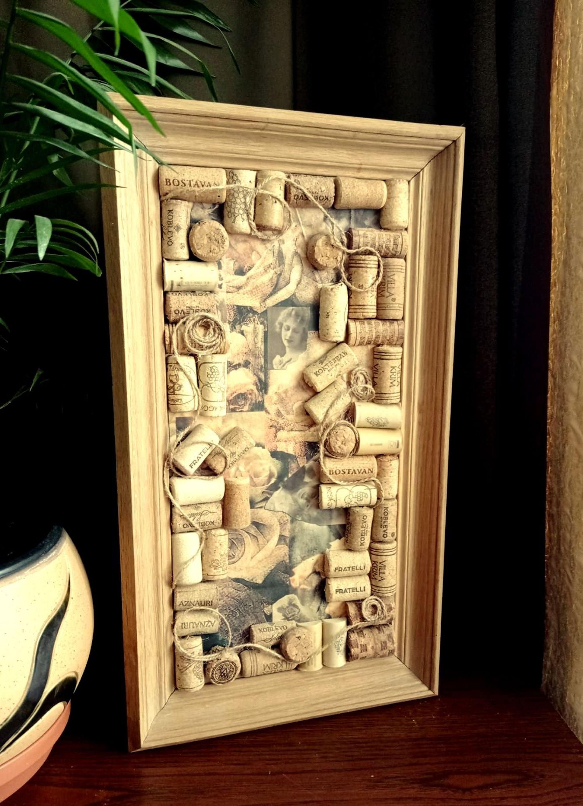 Wine Cork Wall Décor Cork Mosaic Cork Art Recycled Cork Wall Hanging ...