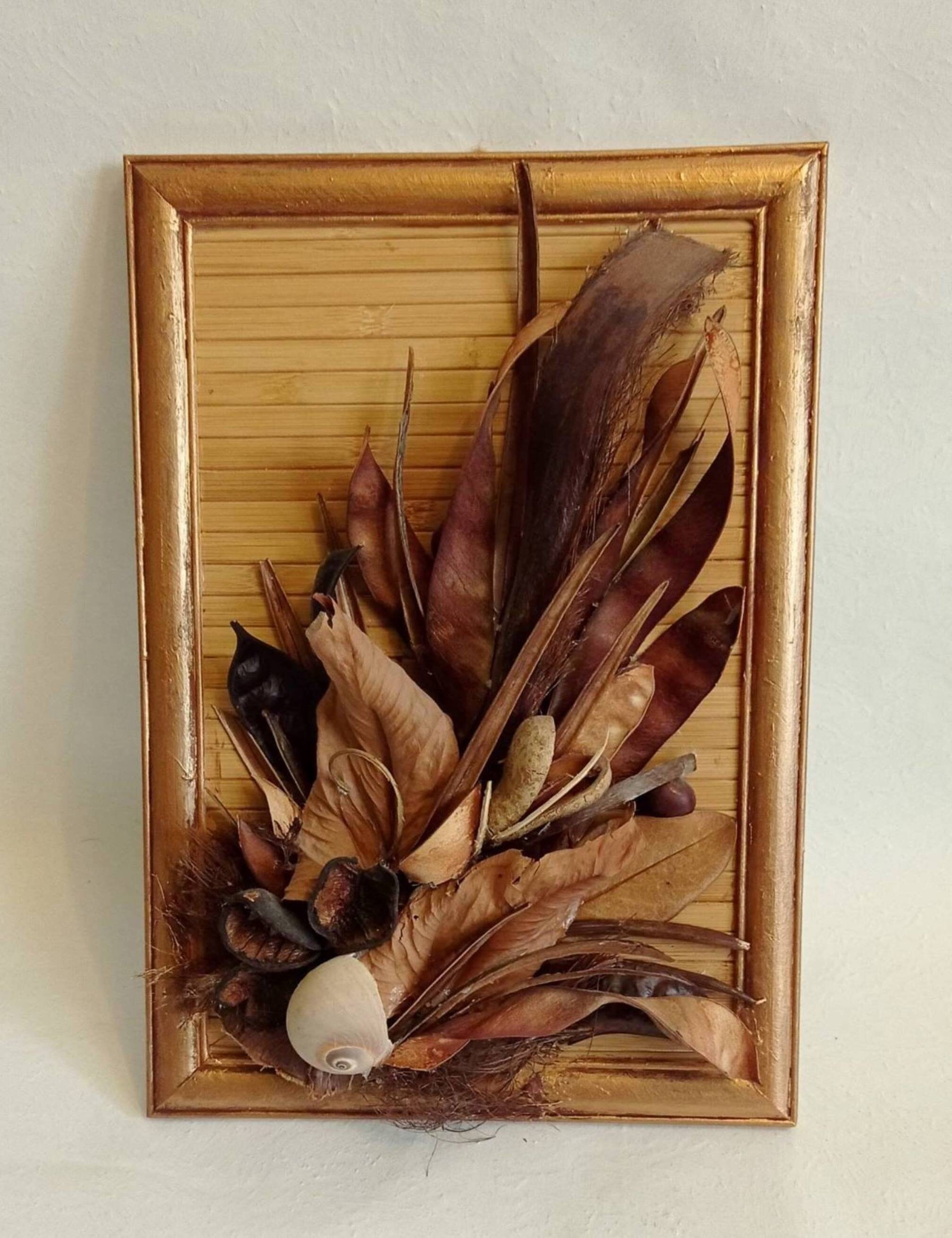 Natural Wall Art Dried Flower Framed Wall Decor Floral Art Wall Art ...