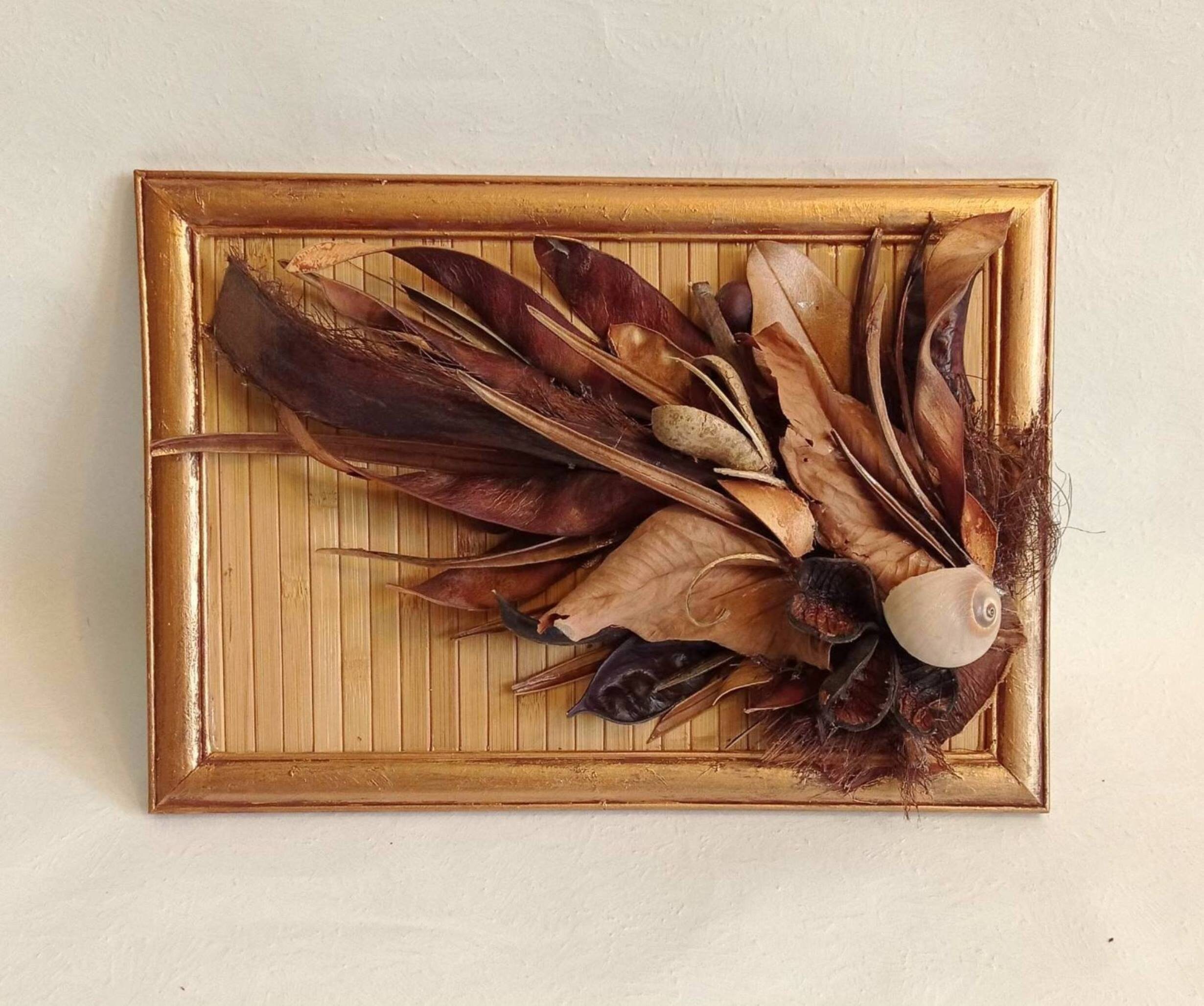 Natural Wall Art Dried Flower Framed Wall Decor Floral Art Wall Art ...