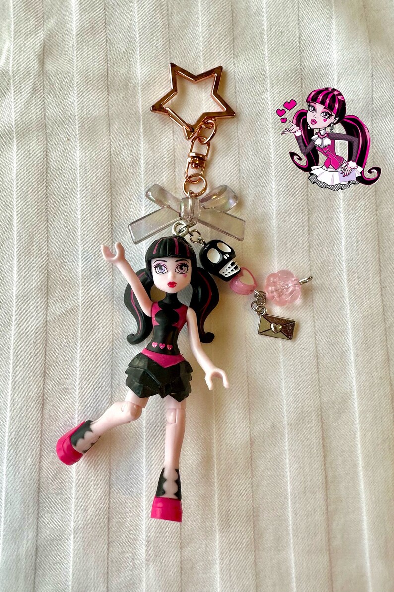 Monster High Doll Mini Figures Charms Keychain Purse Backpack Clip on ...