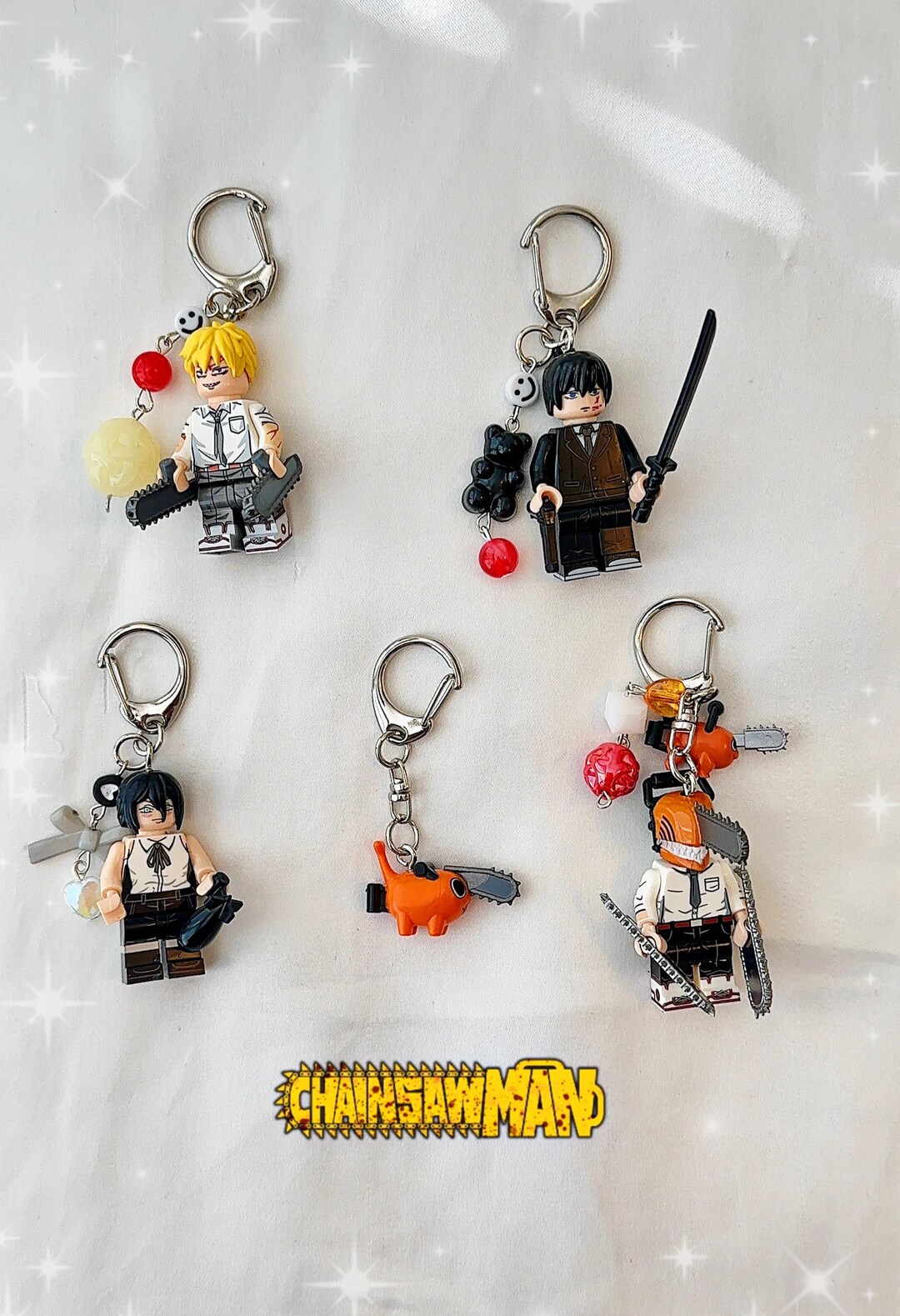 Chainsaw Man Mini Figure Keychain Bag Charms Anime Gift Jewelry ...