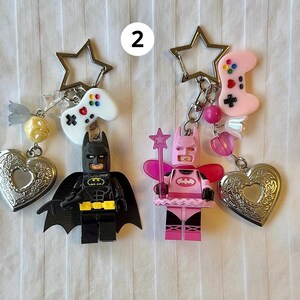 Fairy Batman and Batman Mini Figures Matching Charms Keychains ...