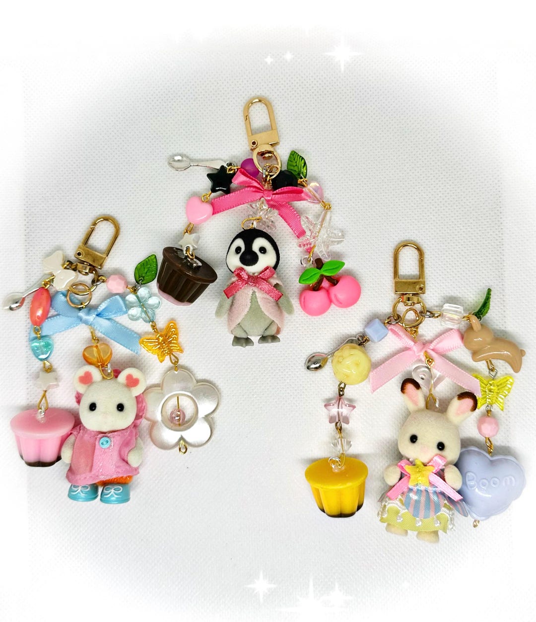 Calico Critters Trinkets Keychains Bag Charms Chocolate Jewelry Cute ...