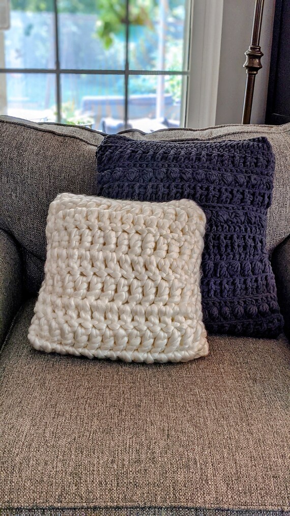 Luxe throw pillow cream 14 x 14 | Etsy