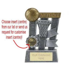 Netball Award Trophy - Personalized Engraving - Custom Insert - Etsy