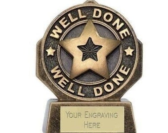 Well Done Wooden Medal With Ribbon Personalised With Name Well Done ...