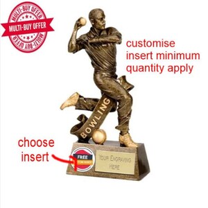 Cricket Trophy Award Personalised Engraving Customize - Etsy