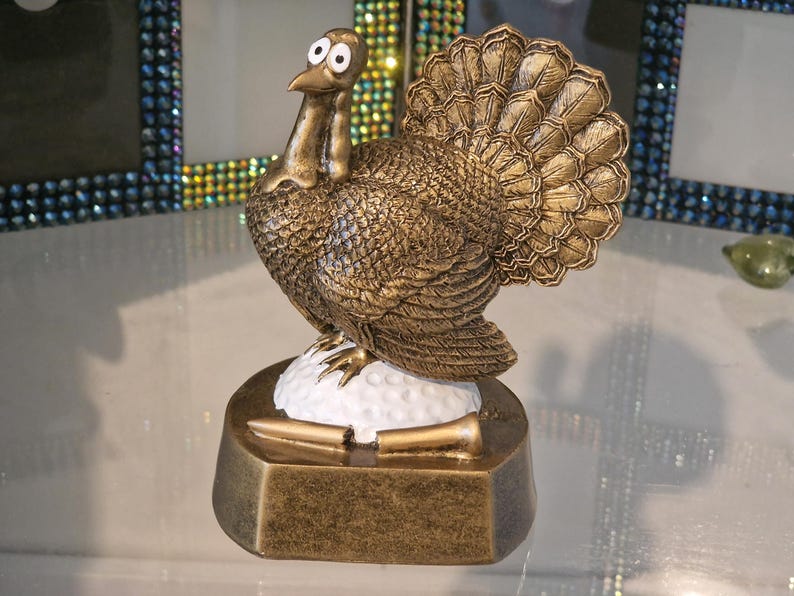 Golf Turkey Trophy Award - Personalized Engraving - Etsy