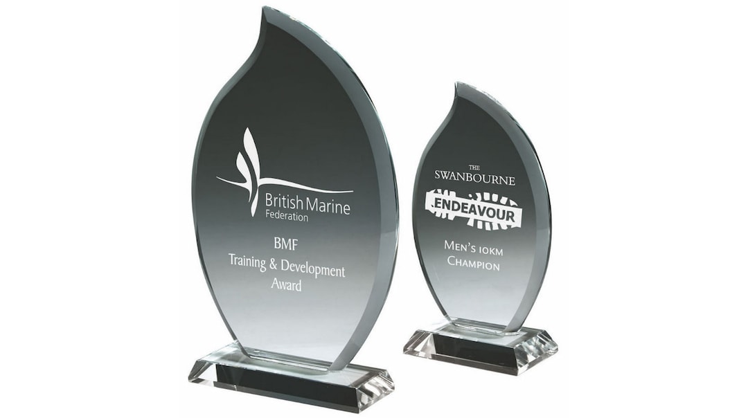 Glass Flame Award Trophy Personalized Engraving Gift Boxed - Etsy