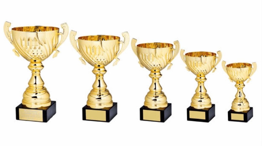 Gold Metal Trophy Cup With Handles - Personalized Engraving - Etsy