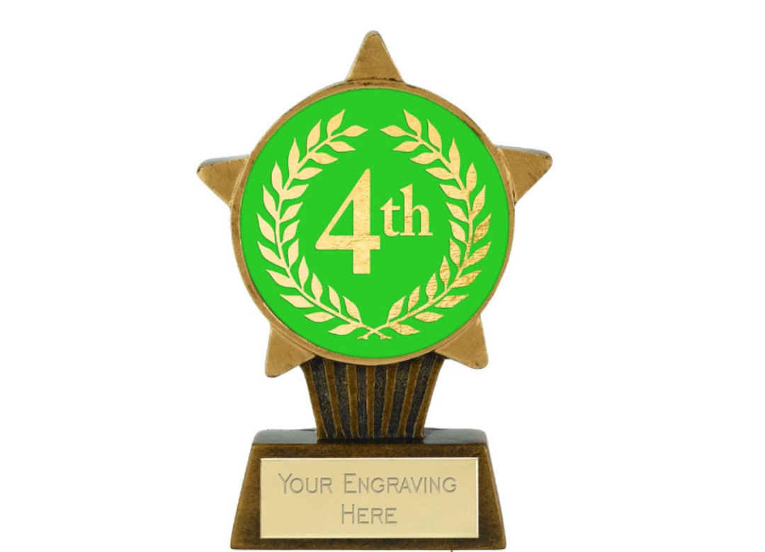 4th Place Award Trophy - Personalized Engraving - Etsy