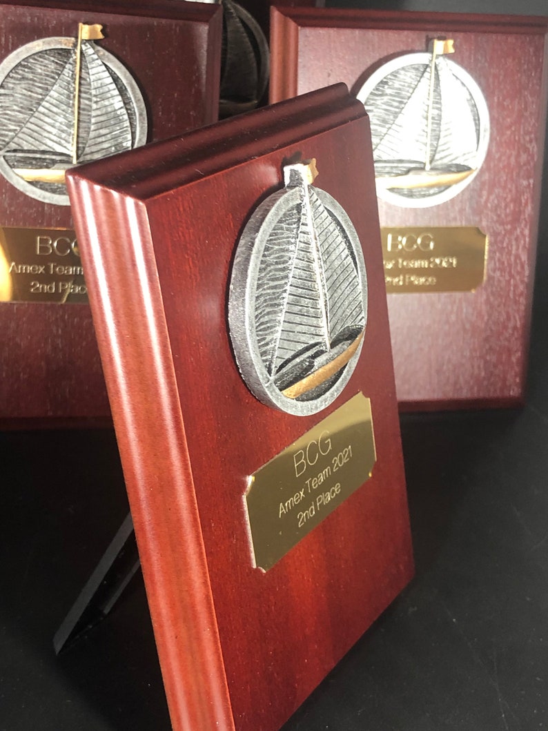 Sailing Wood Plaque Award Trophy- Personalised Engraving - Etsy UK