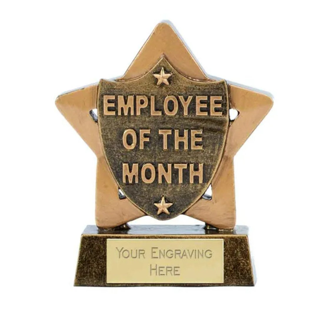 Employee of the Month Award Trophy - Personalized Engraving - Etsy