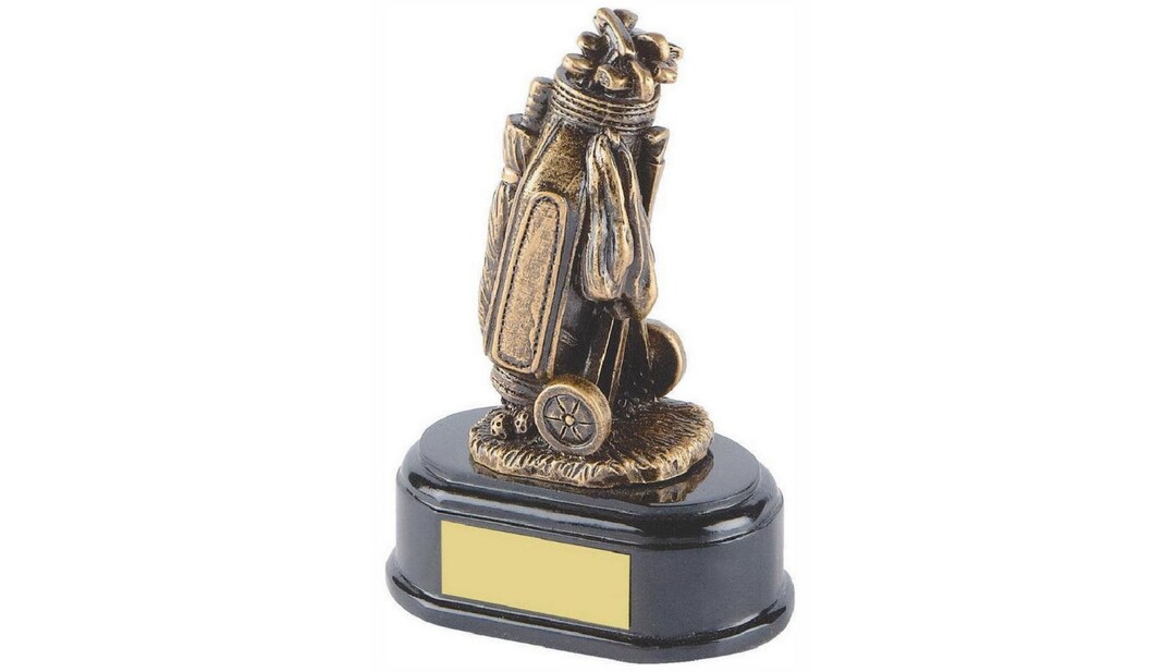 Gold Golf Bag Award Trophy - Personalized Engraving - Etsy
