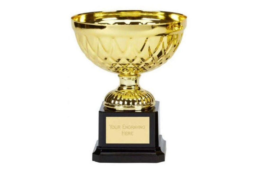 Trophy Cup Metal Gold and Silver Tweed Mini Cup - Personalised ...