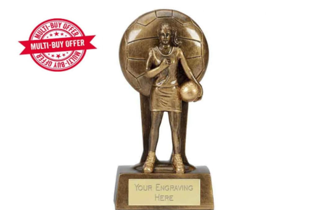 Netball Award Trophy - Personalised Engraving - Etsy