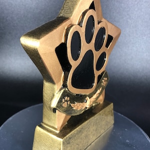 Cat Dog Paw Award - Personalized Engraving - Etsy