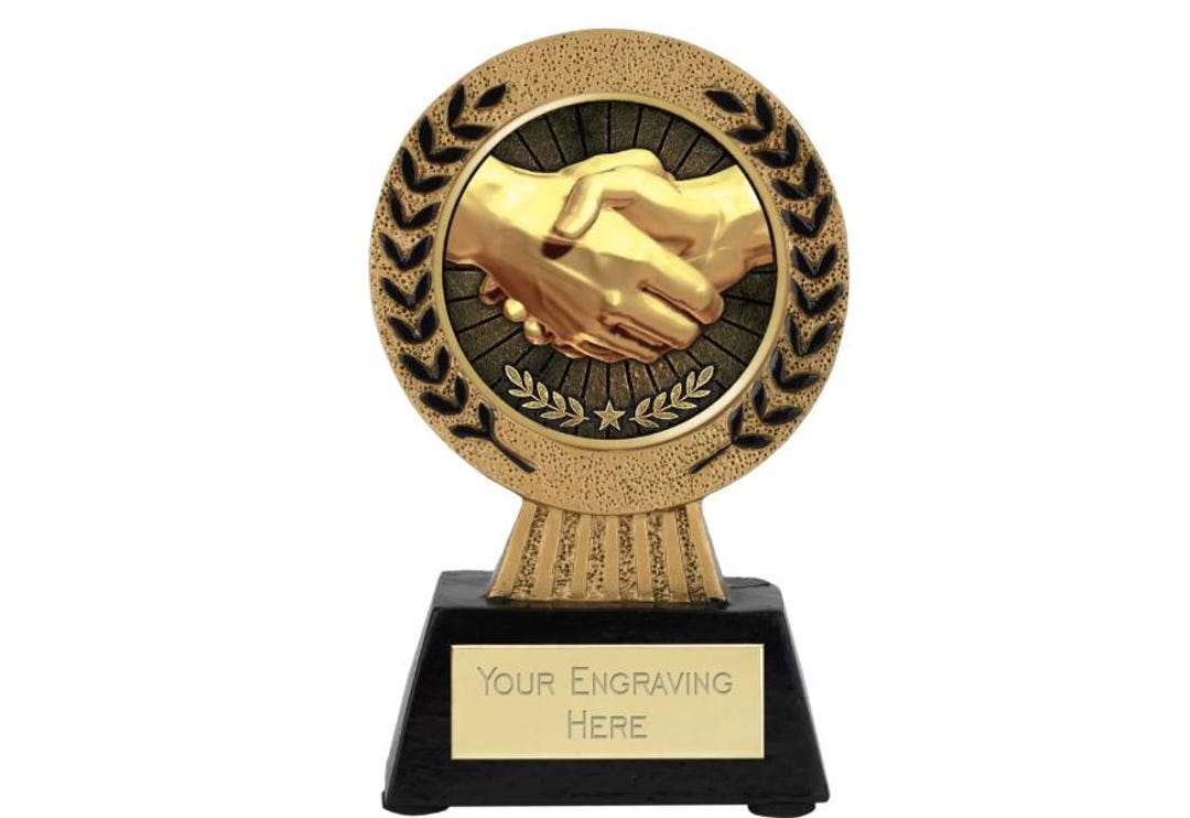 Handshake Award - Personalized Engraving - Etsy