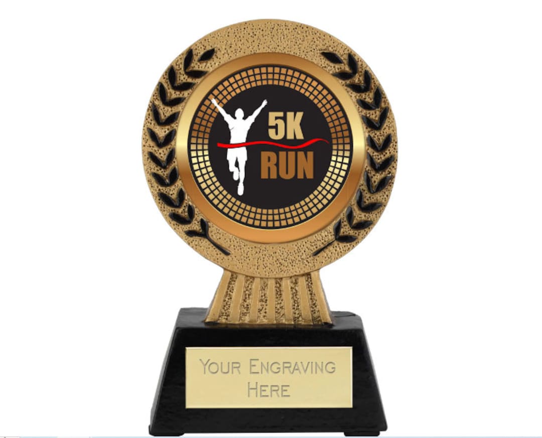 5K Running Award Trophy - Personalized Engraving - Etsy