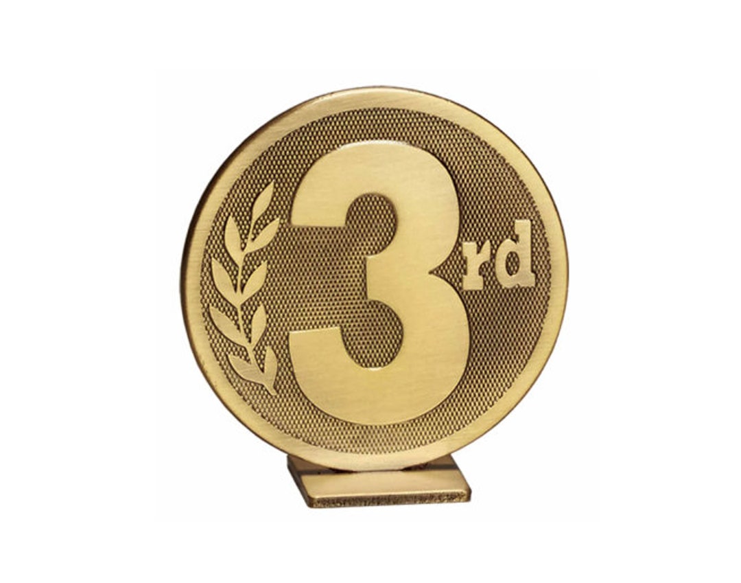 3rd, 2nd Metal Award Self Standing - Personalized Engraving - Etsy