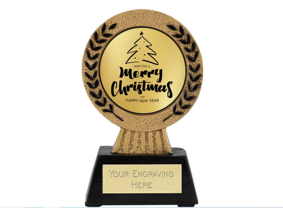 Christmas Tree Award Trophy Personalized Engraving - Etsy UK