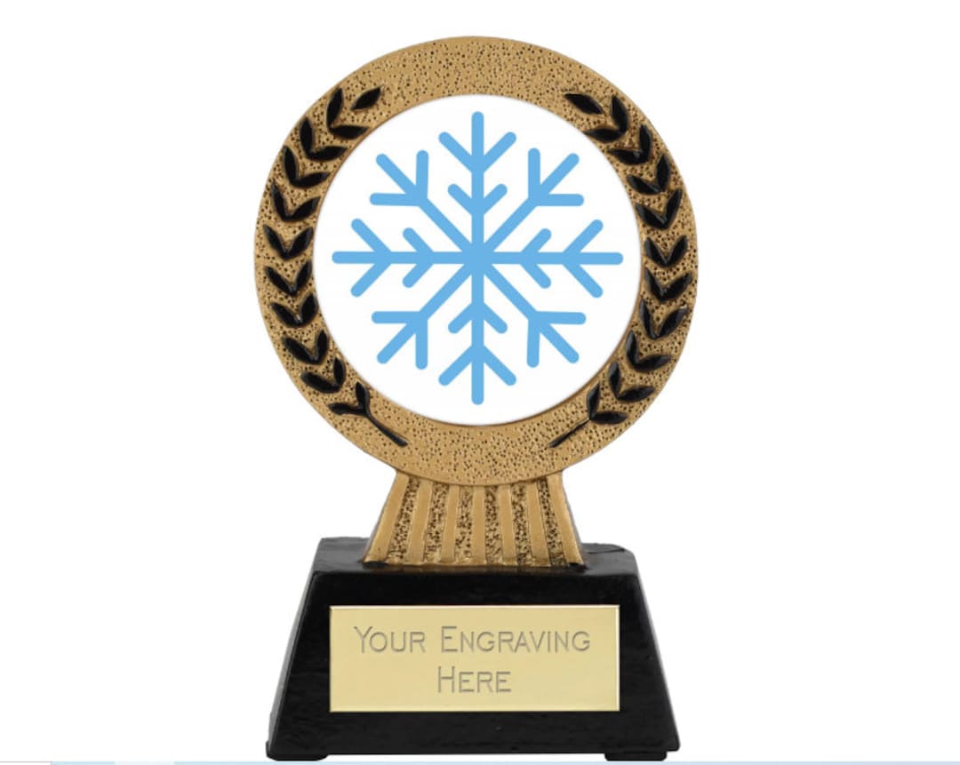 Snow Snowflake Award Trophy Personalized Engraving - Etsy