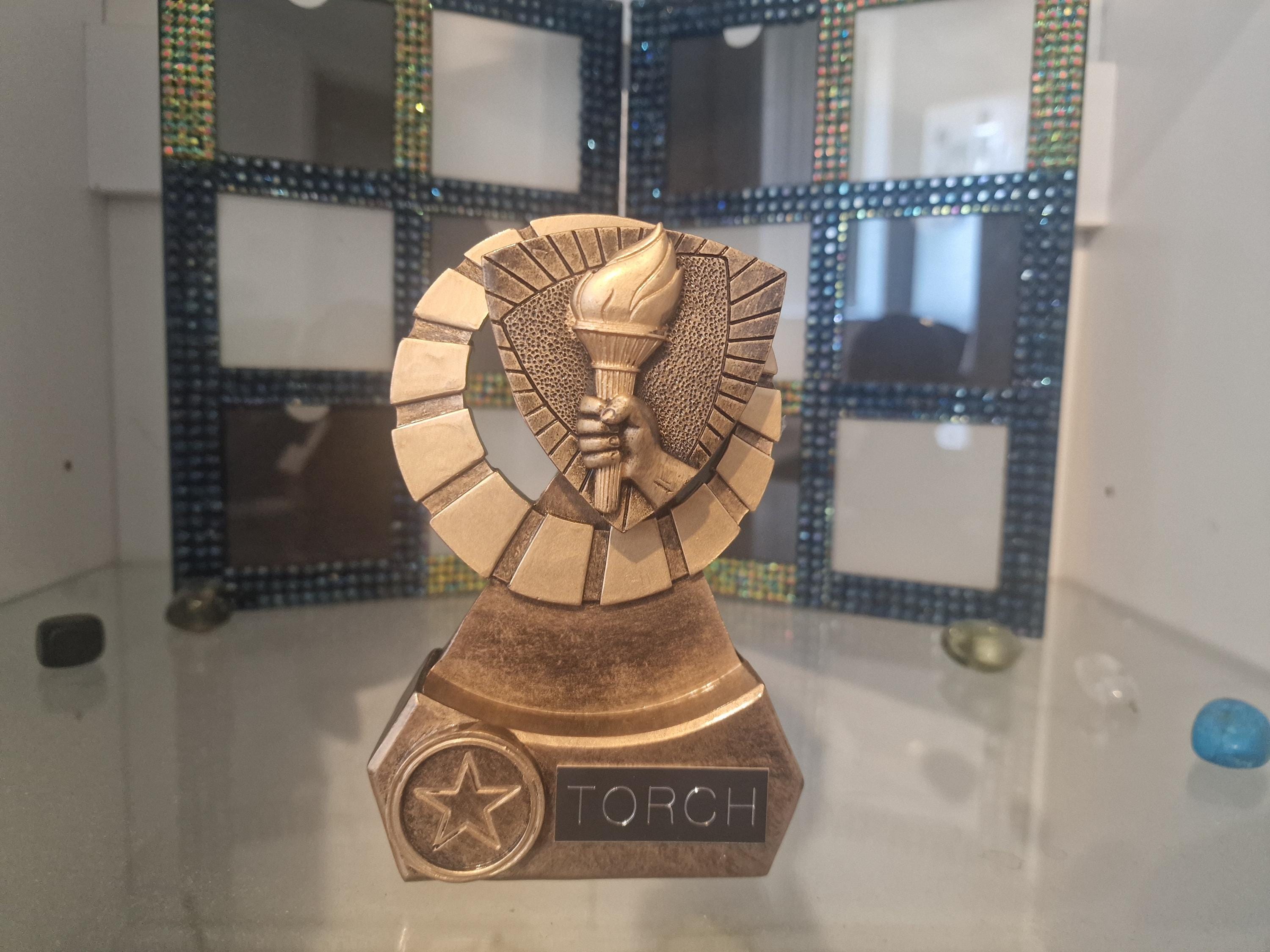 Victory Torch Award Trophy - Personalized Engraving - Custom Insert - Etsy