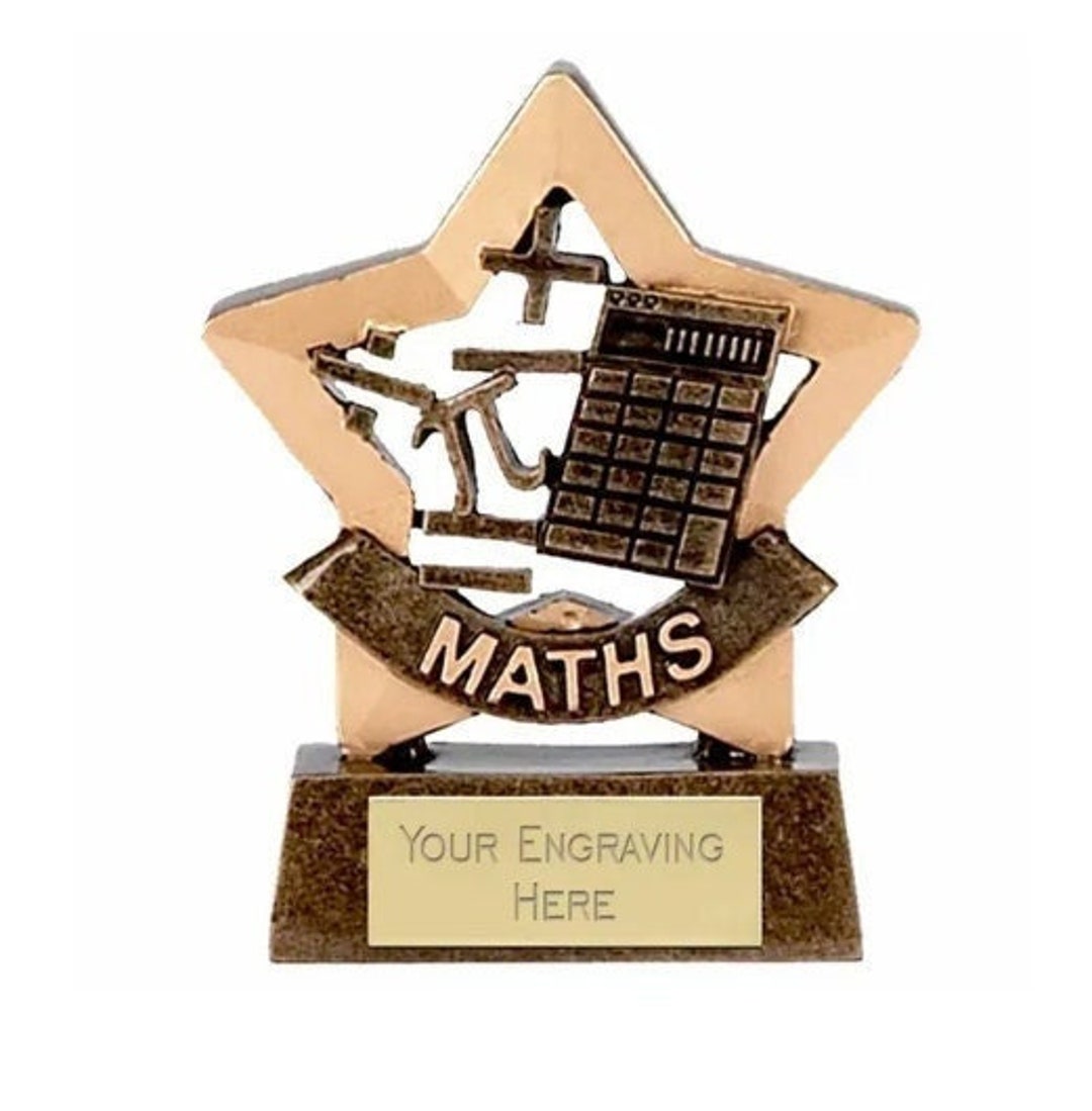 Math Award Trophy - Personalized Engraving - Etsy