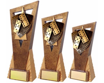 Domino Trophy Award 11 Tall Free Custom Engraving Ships 2-3 Day ...