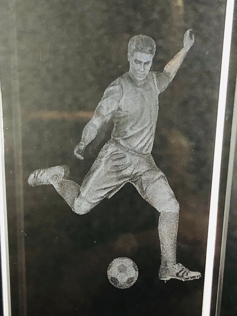 Football Crystal Glass Trophy Award - Gift Boxed - Personalised ...