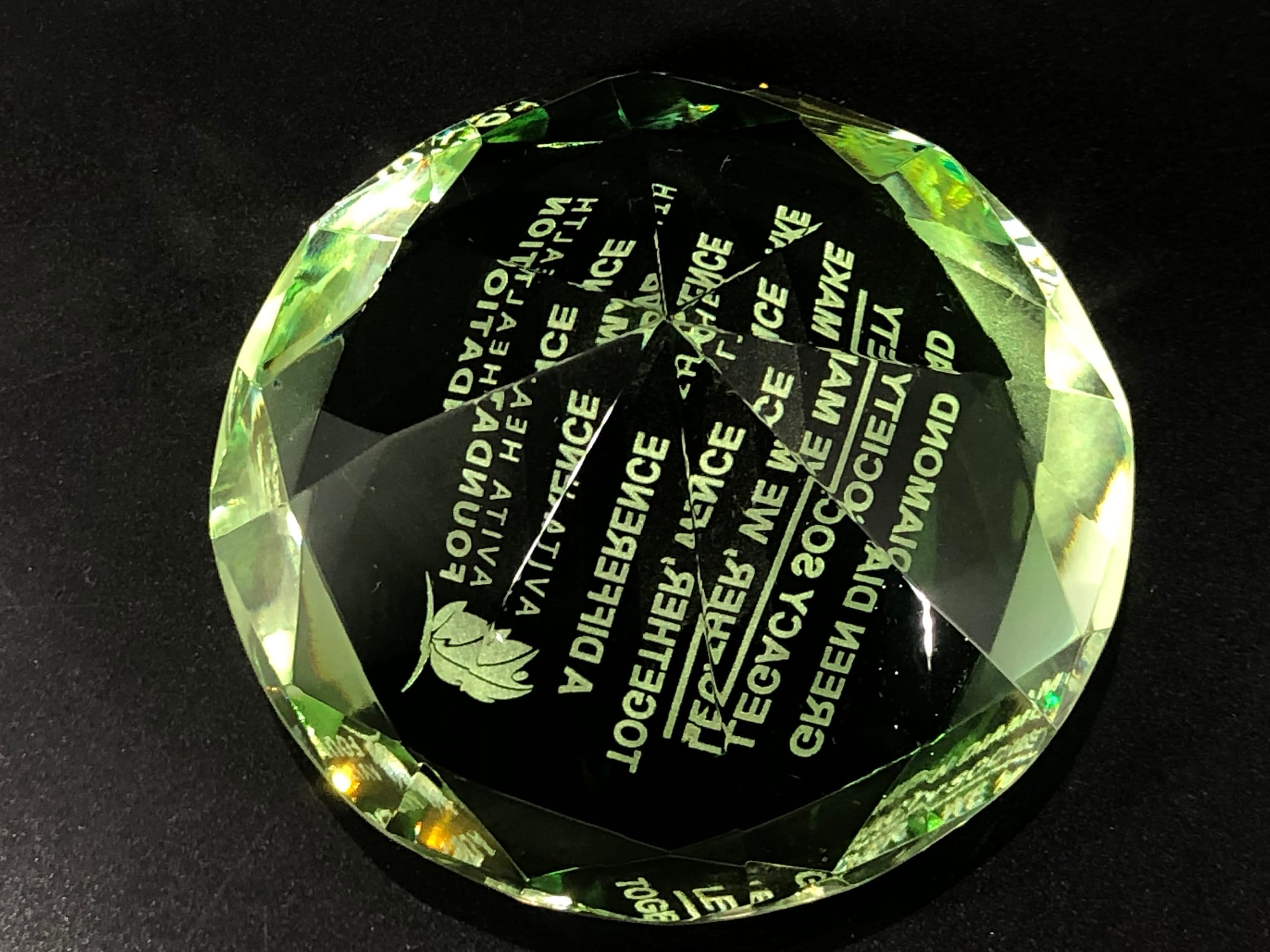 Diamond Paperweight Green Personalised Engraving Gift Boxed - Etsy UK