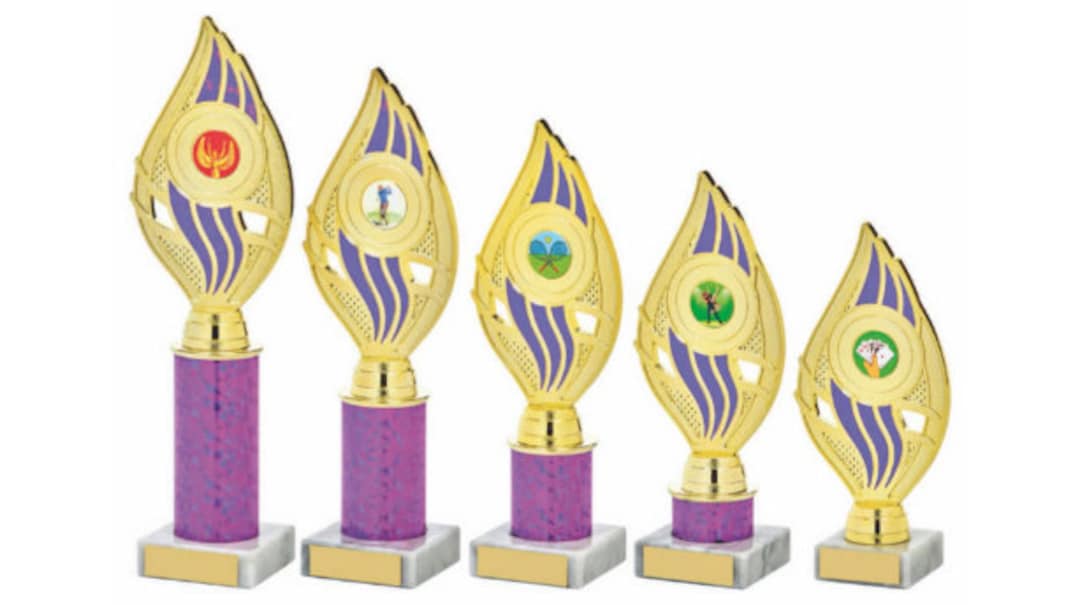 Purple Flame Award Trophy - Personalized Engraving - Custom Insert - Etsy