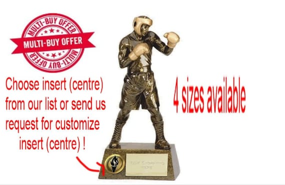 Boxing Award Trophy Personalized Engraving Custom Insert | Etsy