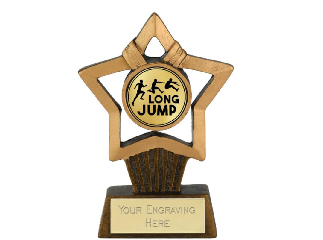 Long Jump Award Trophy - Personalized Engraving - Etsy