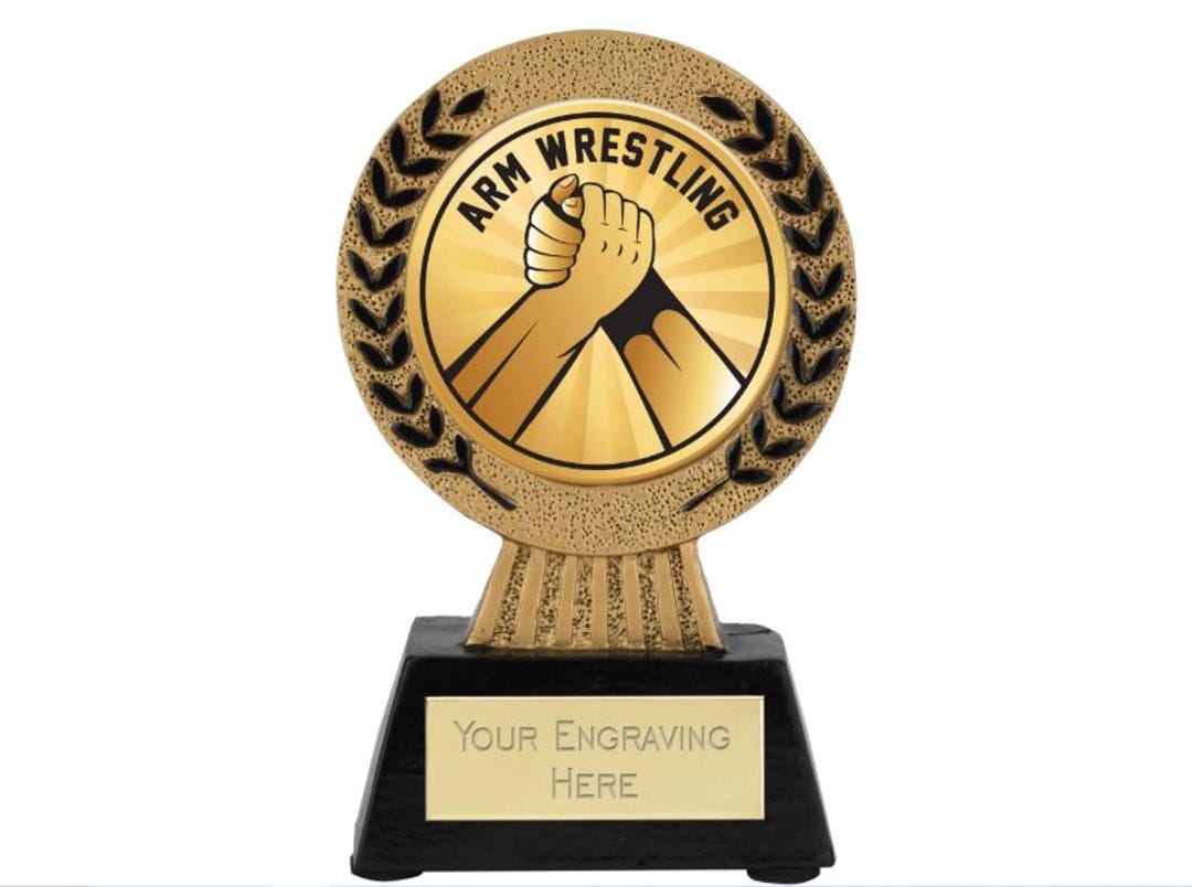 Arm Wrestling Award Trophy - Personalized Engraving - Etsy