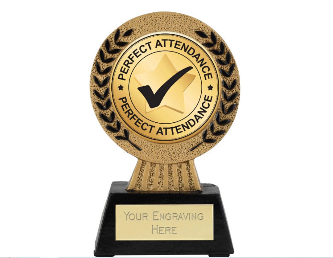 Attendance Award Trophy - Personalized Engraving - Etsy
