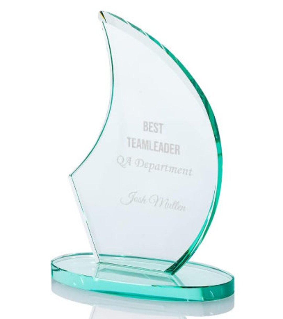 Sail Jade Award Trophy - Sail Jade Glass Award - Personalised Engraving ...
