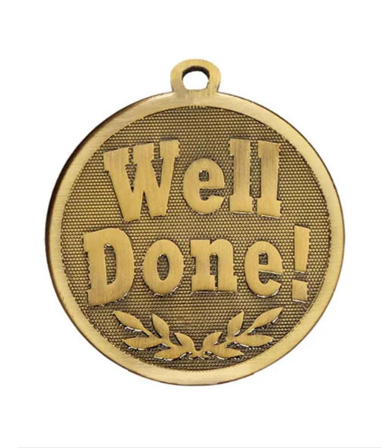 Well Done Medal With Choice of Ribbon 1.75 Inch 45mm | Etsy