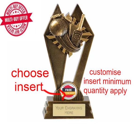 Cricket Trophy Award Personalised Engraving Customise | Etsy