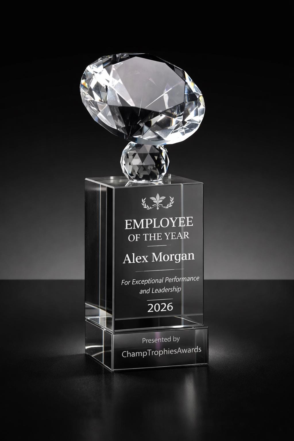 Diamond Crystal Award Trophy | Personalised Engraving - Etsy