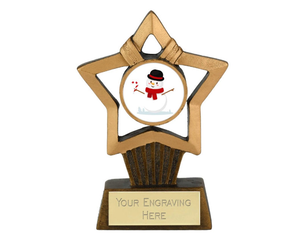 Snowman Award Trophy - Personalized Engraving - Etsy