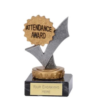 Attendance Award Trophy - Personalised Engraving - Marble Base - Etsy