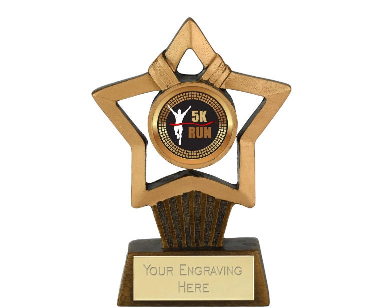 Running 5K Run Award Trophy - Personalized Engraving - Etsy