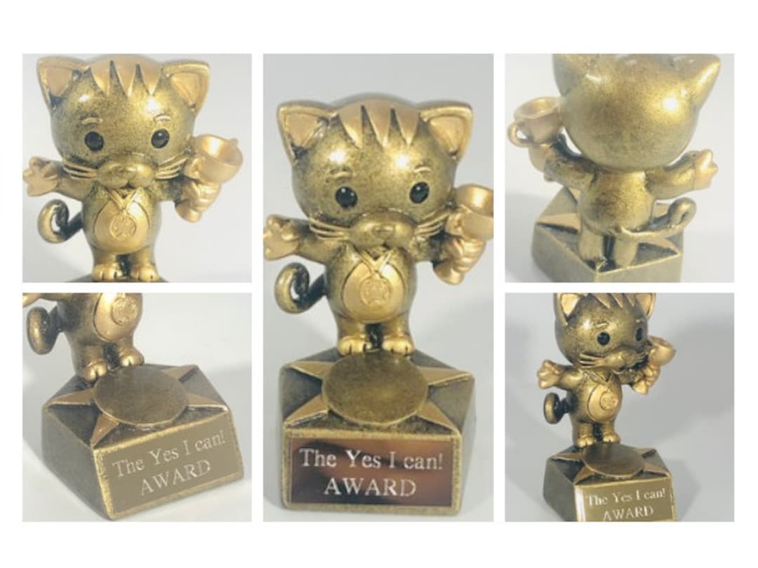 Cat Trophy Award - Personalized Engraving - Custom Insert - Etsy