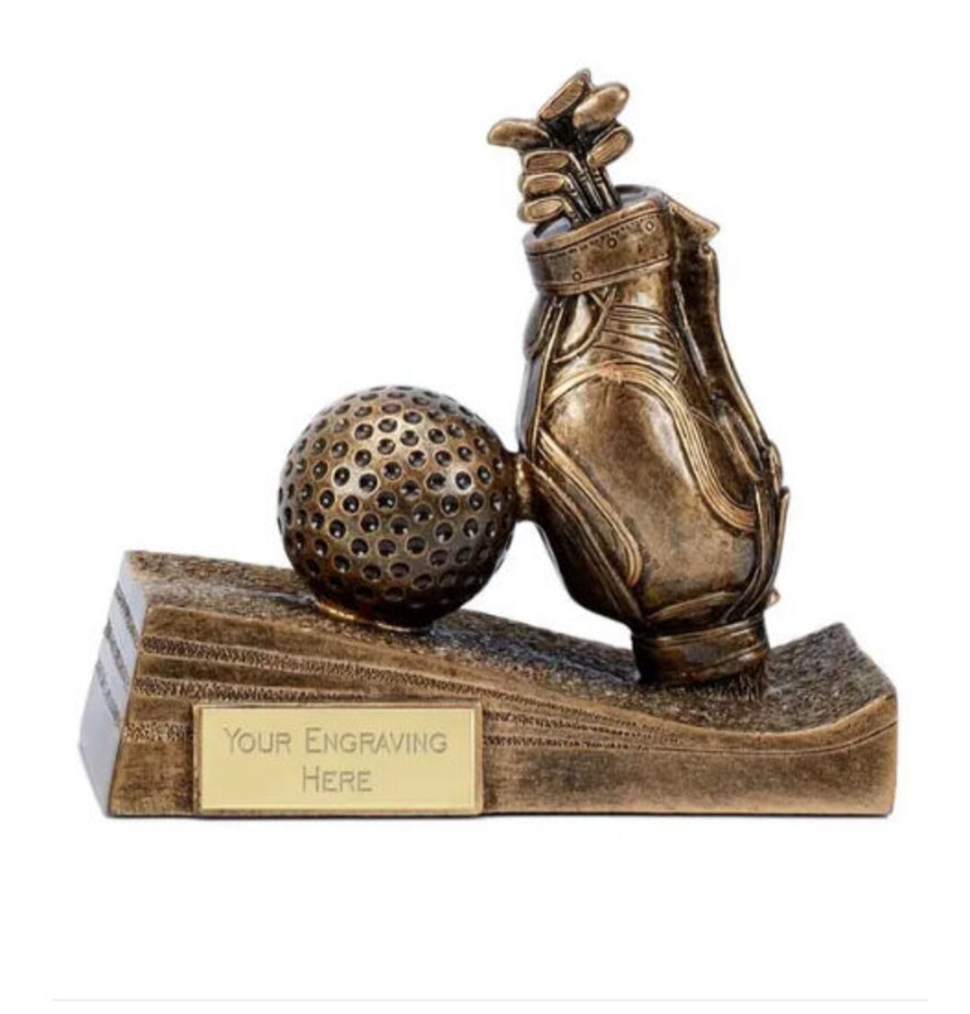 Golf Bag Trophy Award - Personalized Engraving - Etsy