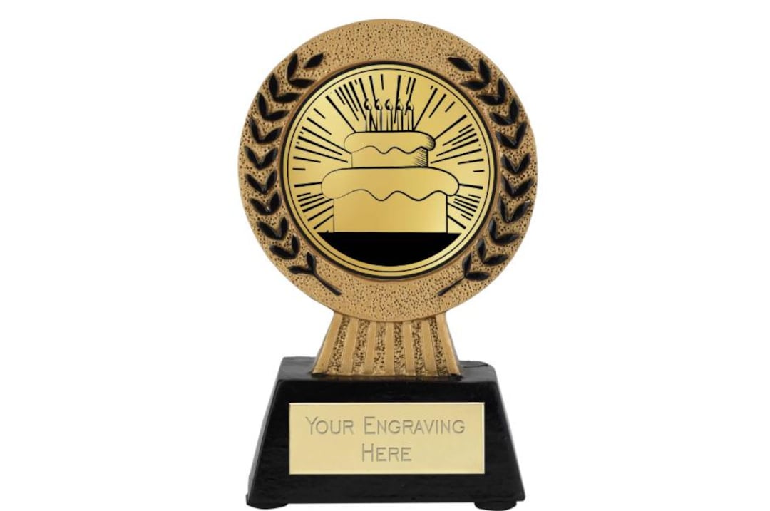 Happy Birthday Cake Award - Personalized Engraving - Etsy