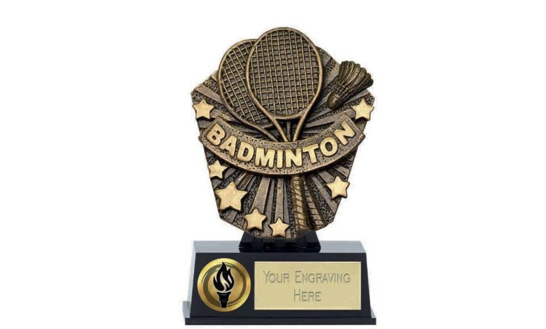 Badminton Award Trophy - Personalised Engraving - Customize Insert - Etsy